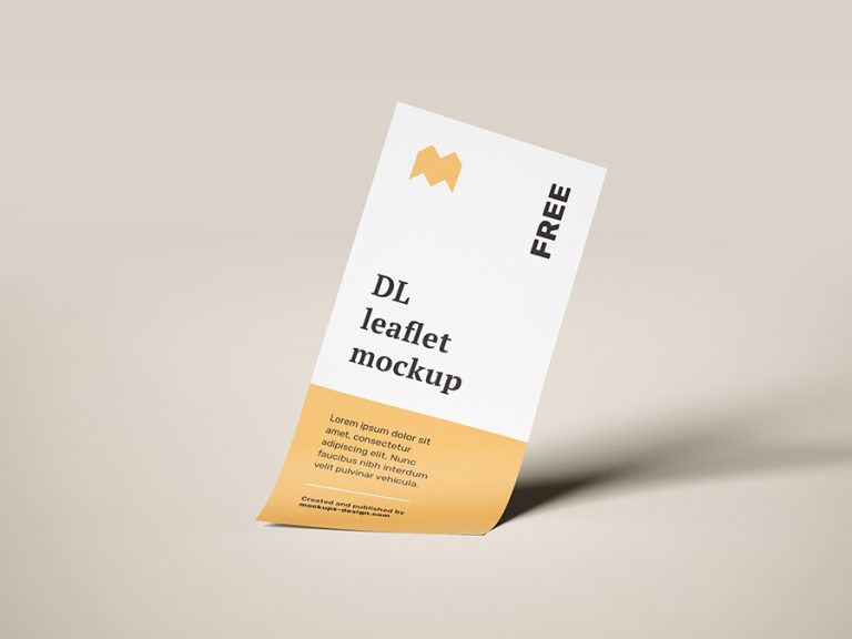Flying DL leaflets mockup - Mockups Design