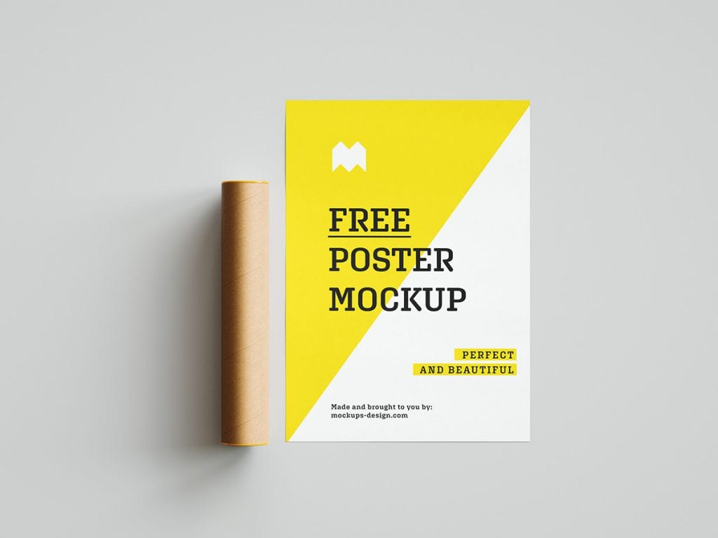 Free poster mockup - Mockups Design