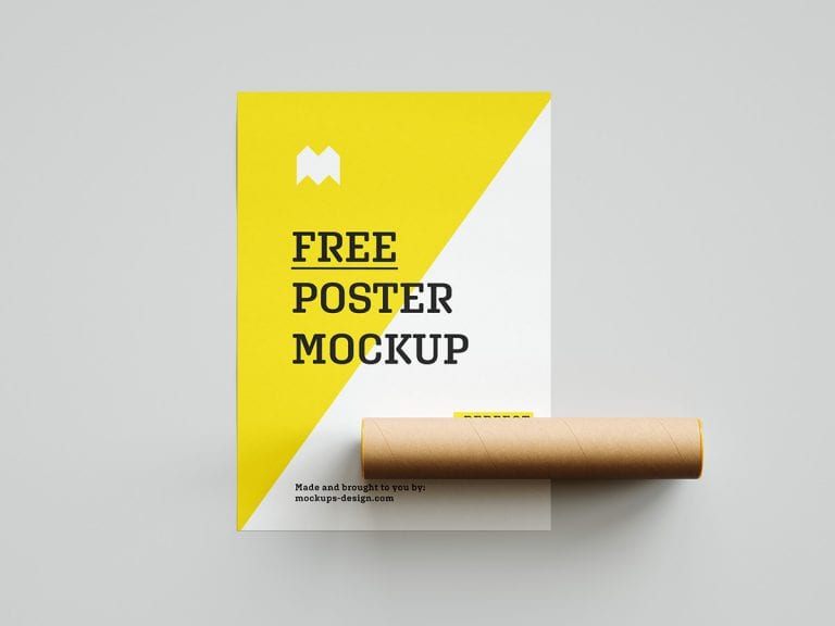 Free poster mockup - Mockups Design