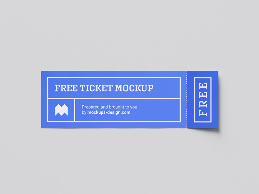 Free ticket mockup - Mockups Design