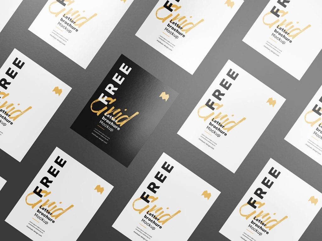 Free grid letter brochure mockup - Mockups Design Free grid letter brochure mockup - Mockups Design