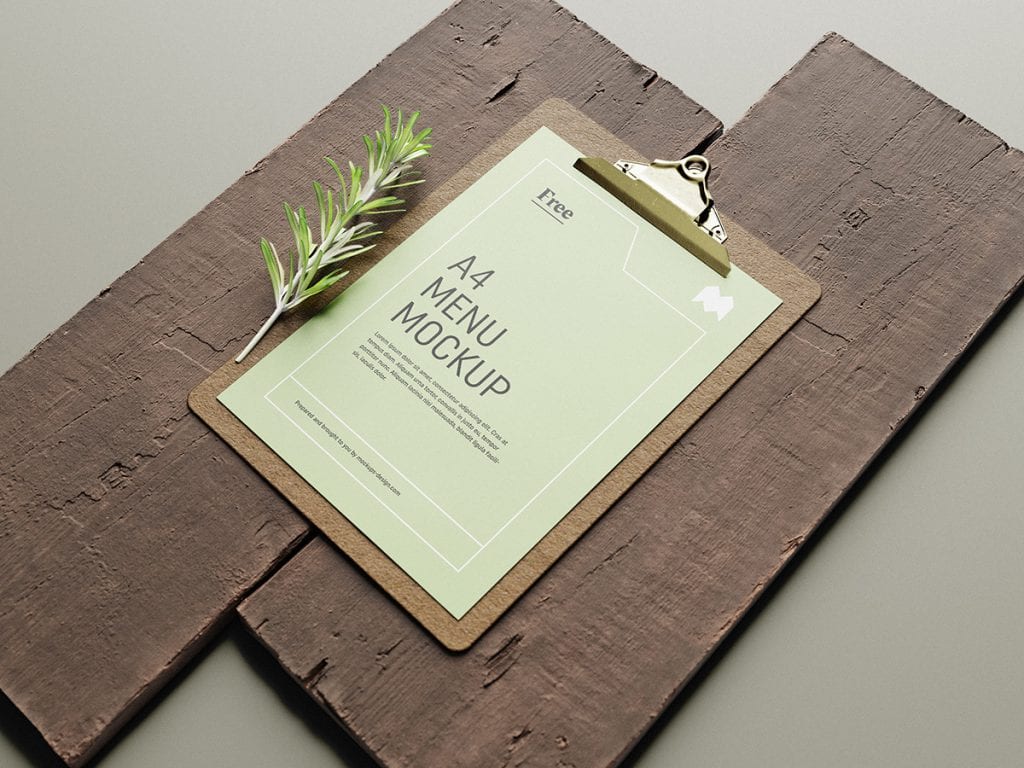 Free menu mockup - Mockups Design
