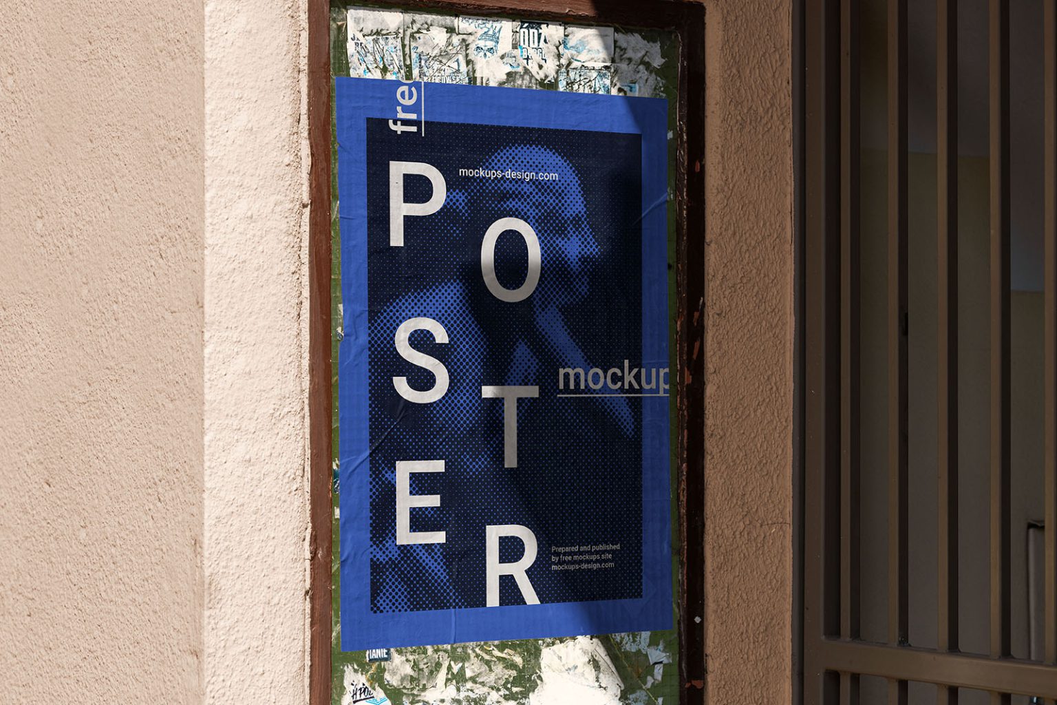 Poster in a gate mockup - Instant Download