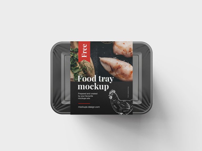 Free food tray mockup - Instant Download