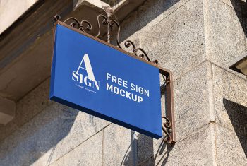 Rectangle street sign mockup - Instant Download