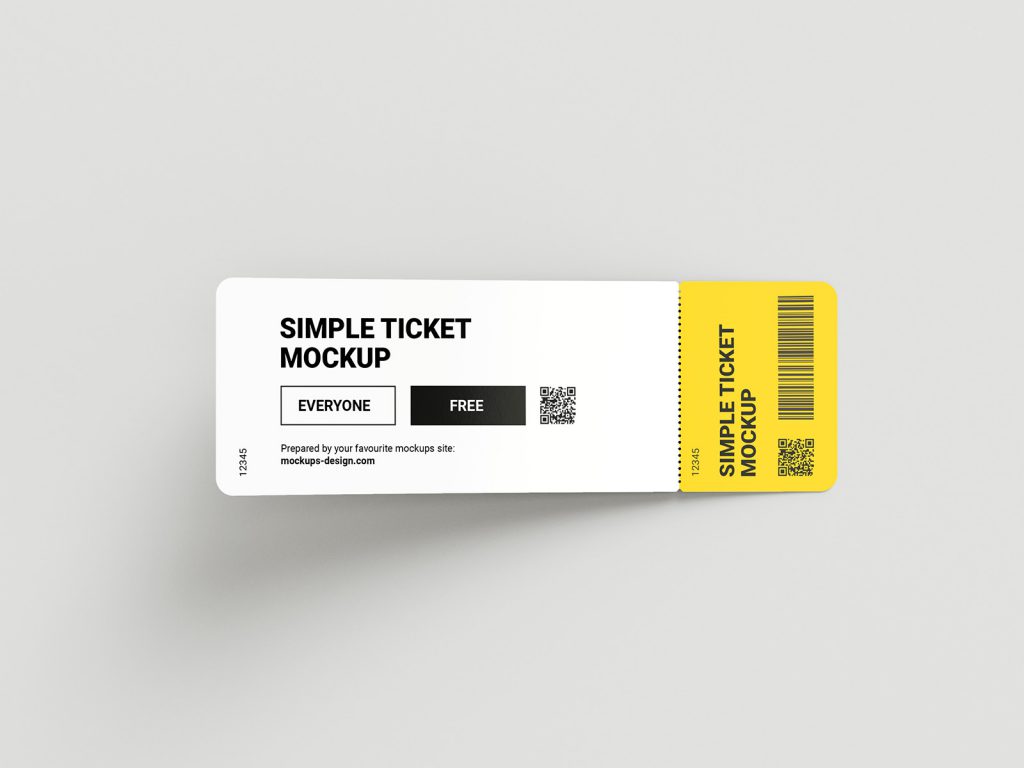 Ticket mockup - Mockups Design