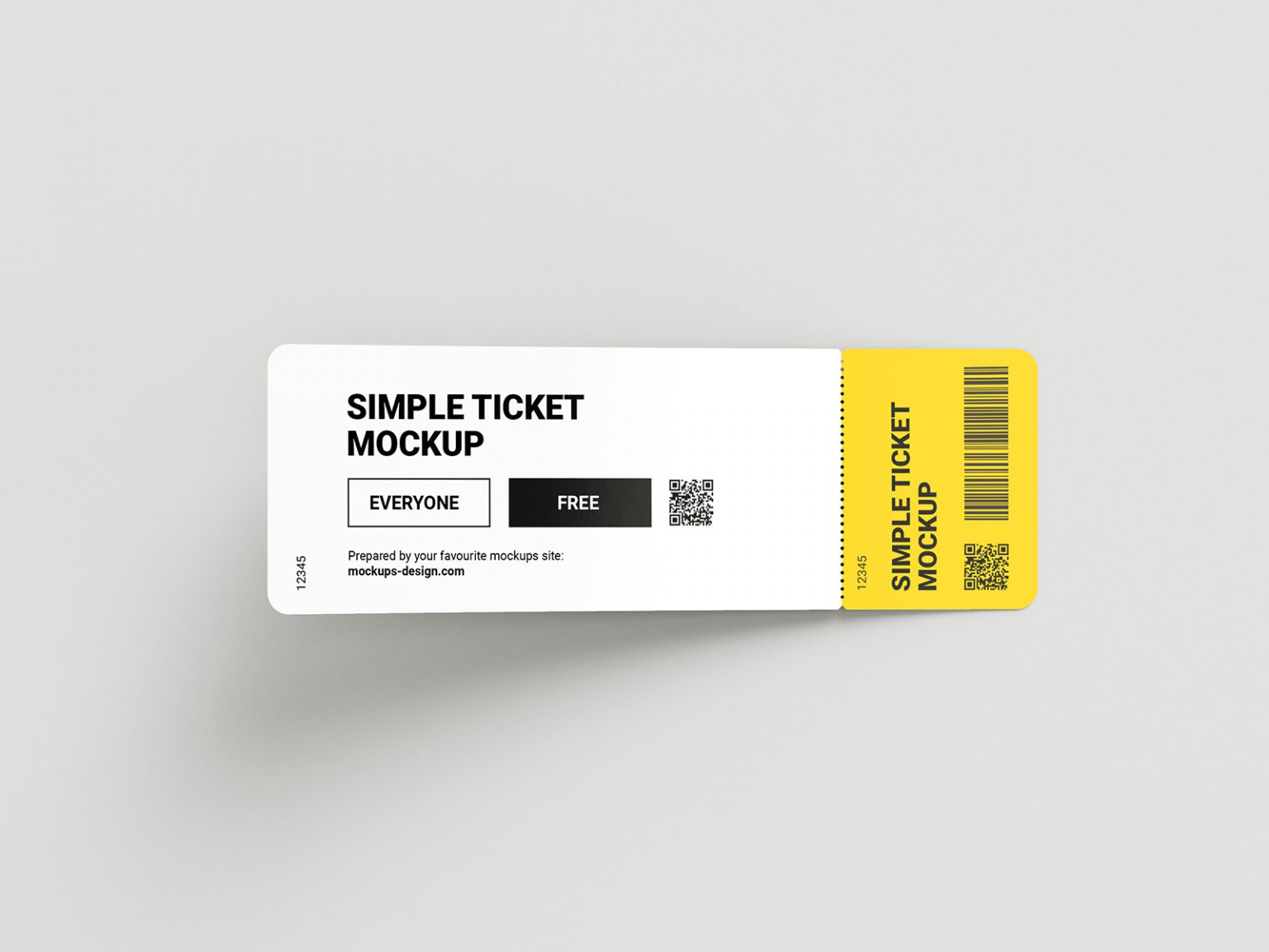 Ticket mockup - Mockups Design