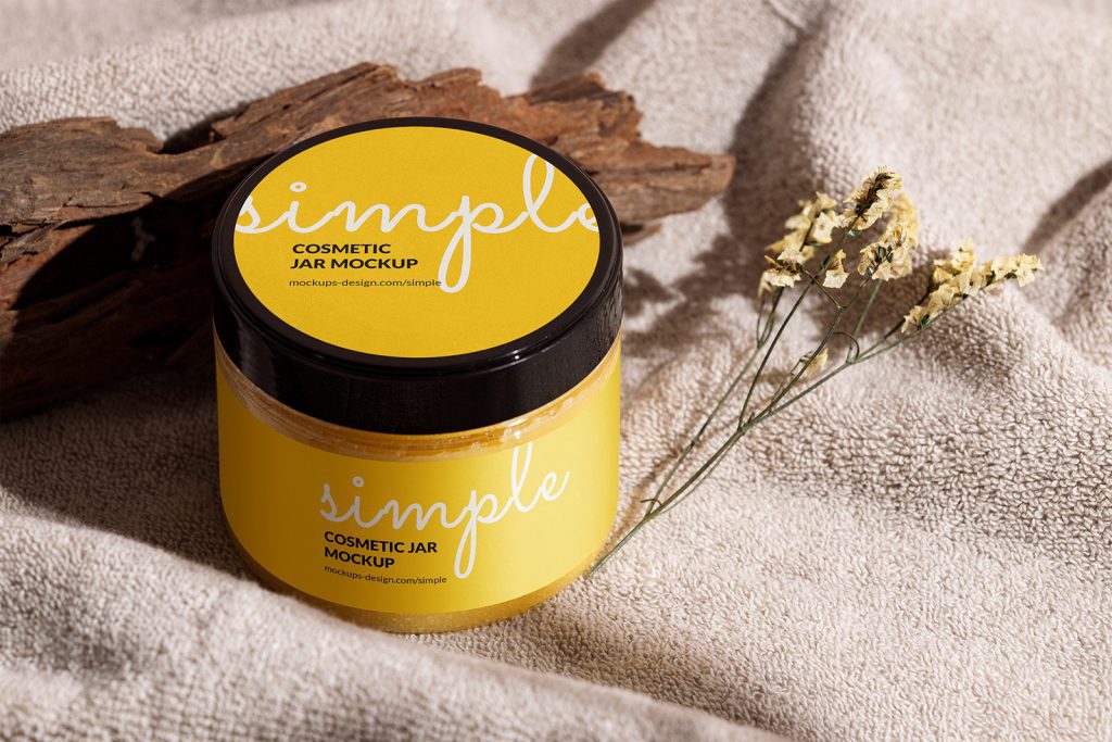 Body scrub jar mockup - Mockups Design