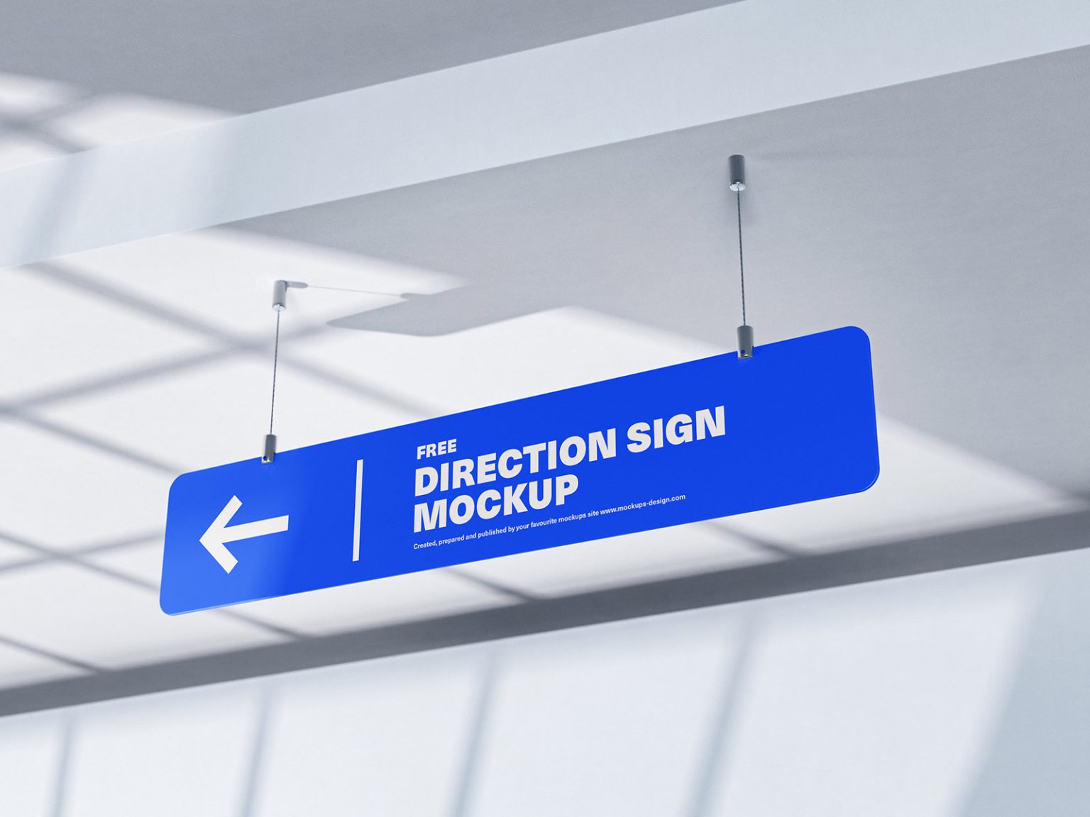 Hanging direction sign mockup - Mockups Design