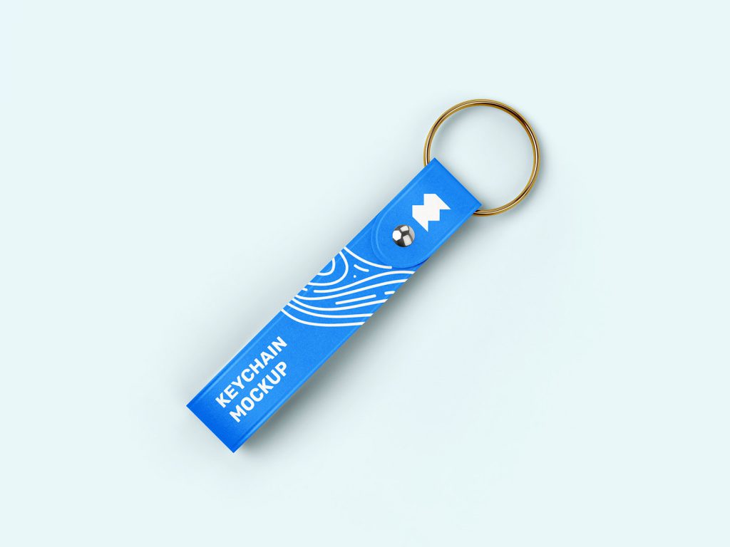 Free strap keychain mockup - Mockups Design