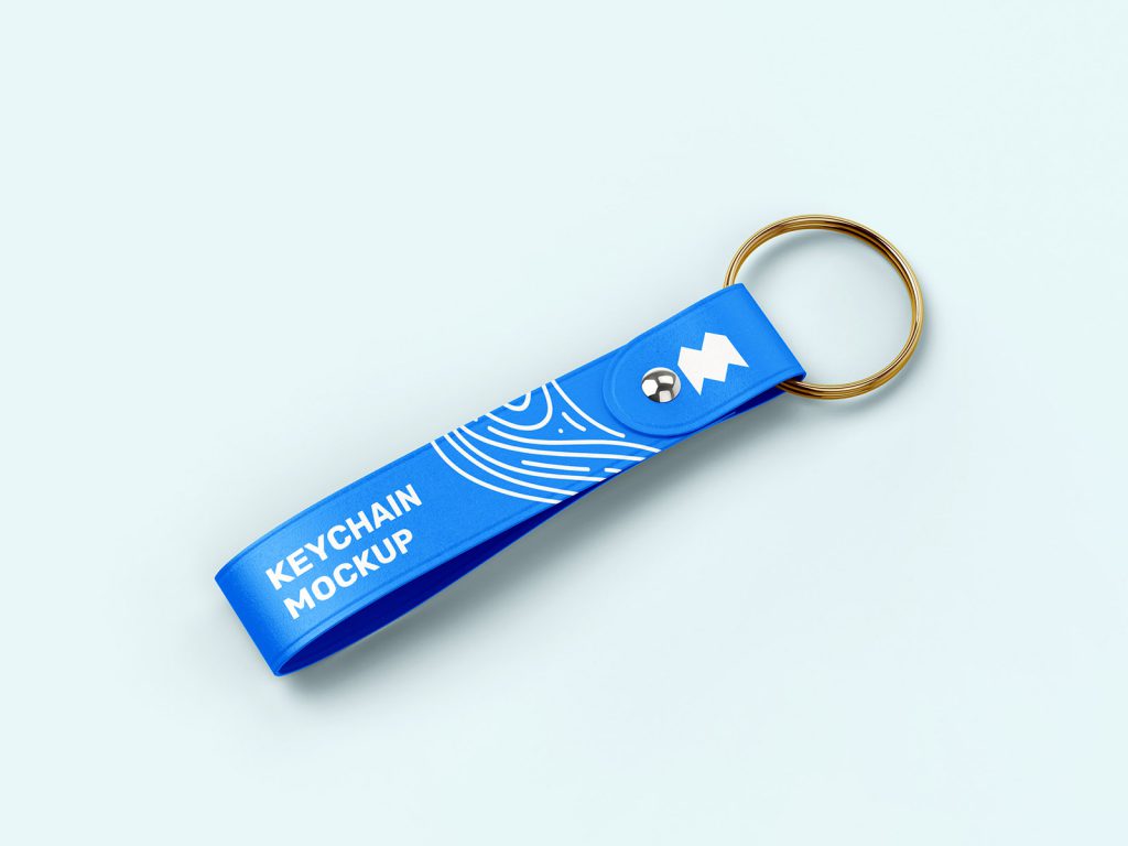 Free strap keychain mockup - Mockups Design