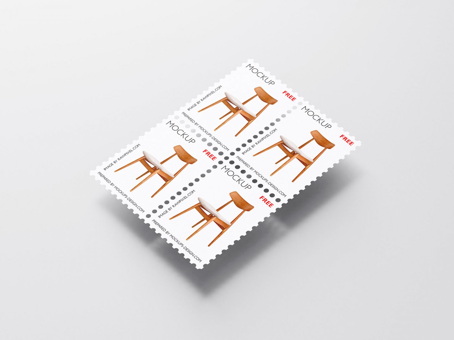 Free postage stamp mockup - Mockups Design