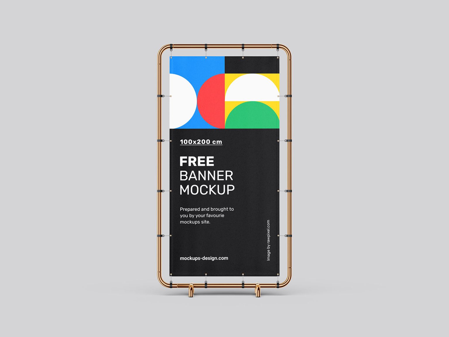 Free baner mockup / 100 x 200 cm - Mockups Design