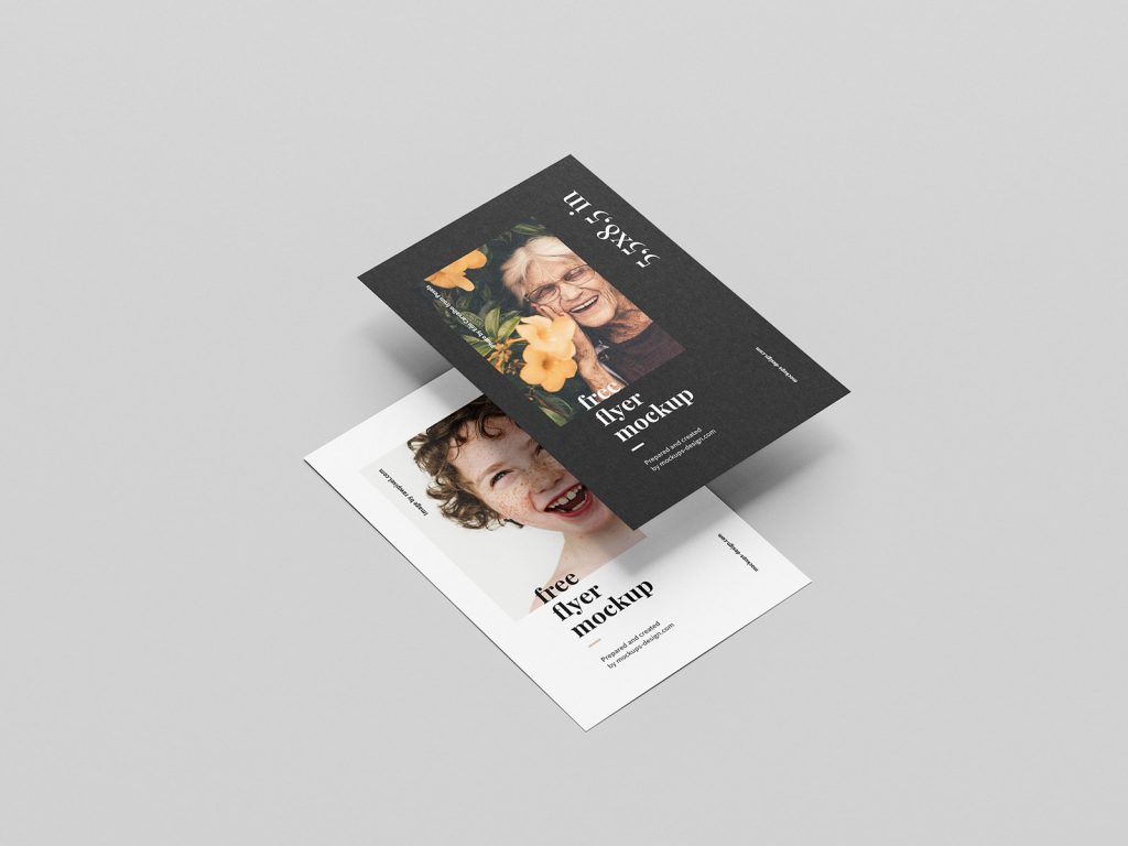Free 5,5x8,5 in flyer mockup - Instant Download