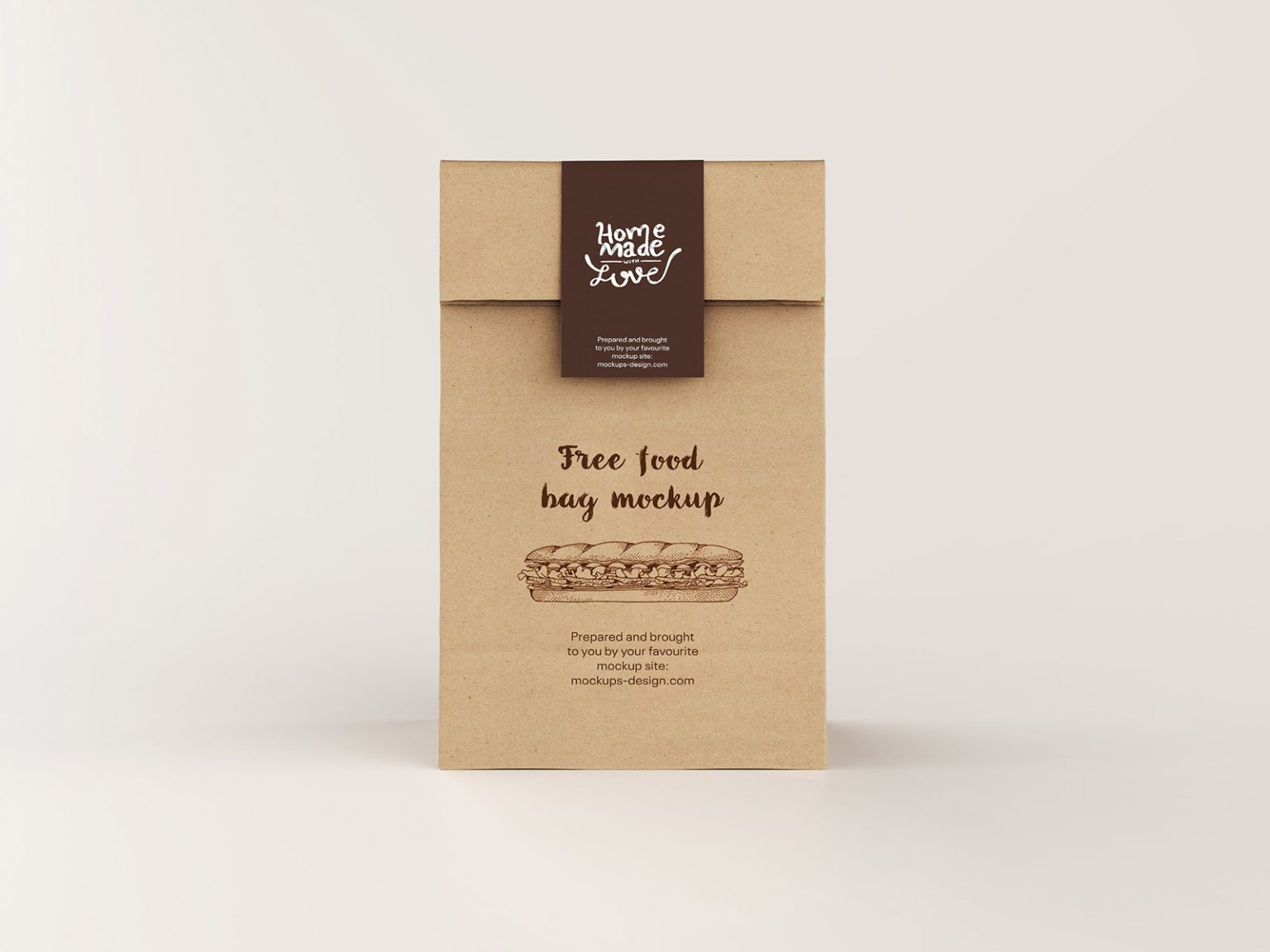 Free paper delivery bag mockup - Mockups Design