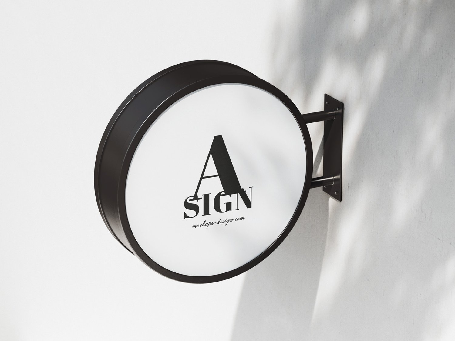 Round street sign mockup - Instant Download