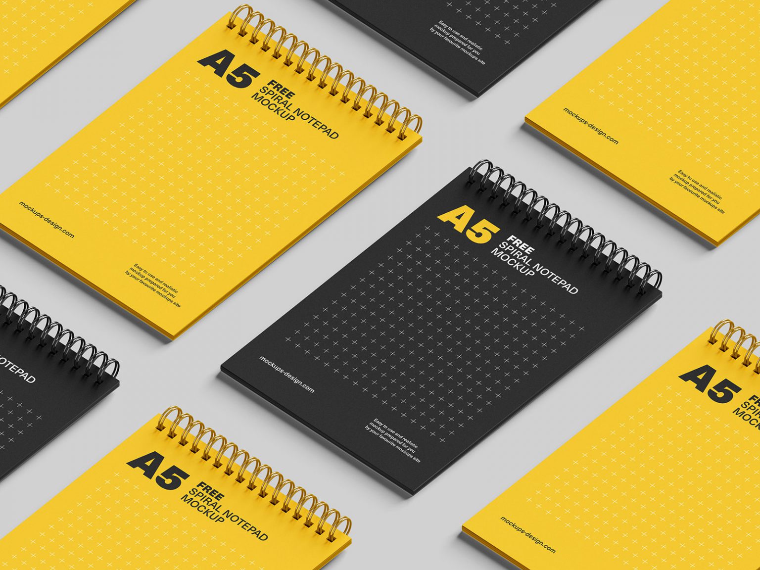 Free spiral notepad mockup - Mockups Design