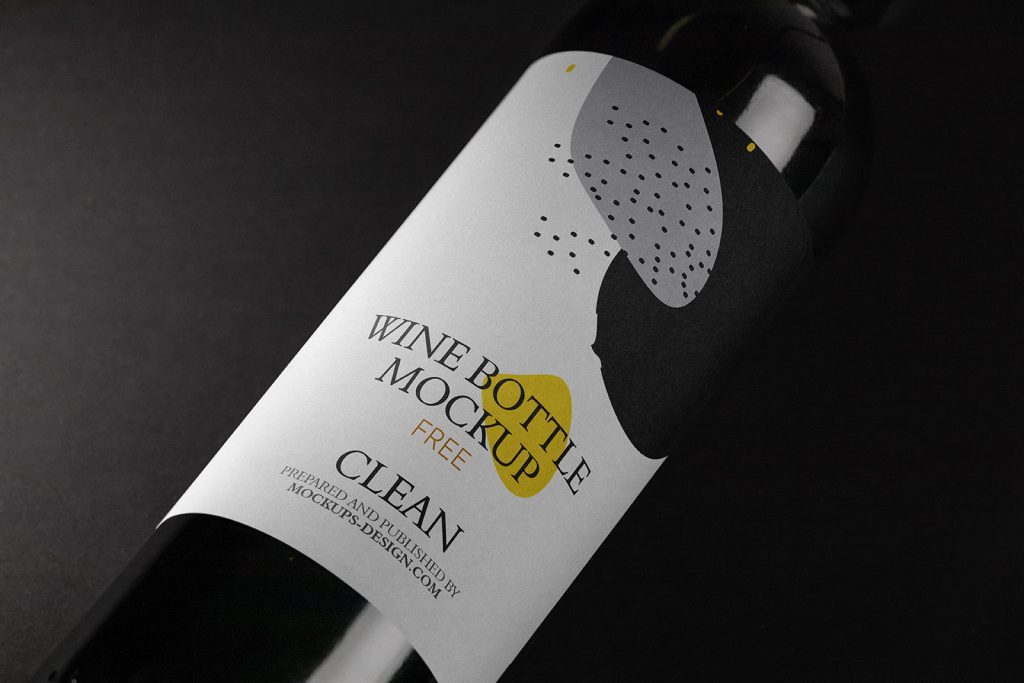 Wine Label Close Up Mockup Mockups Design