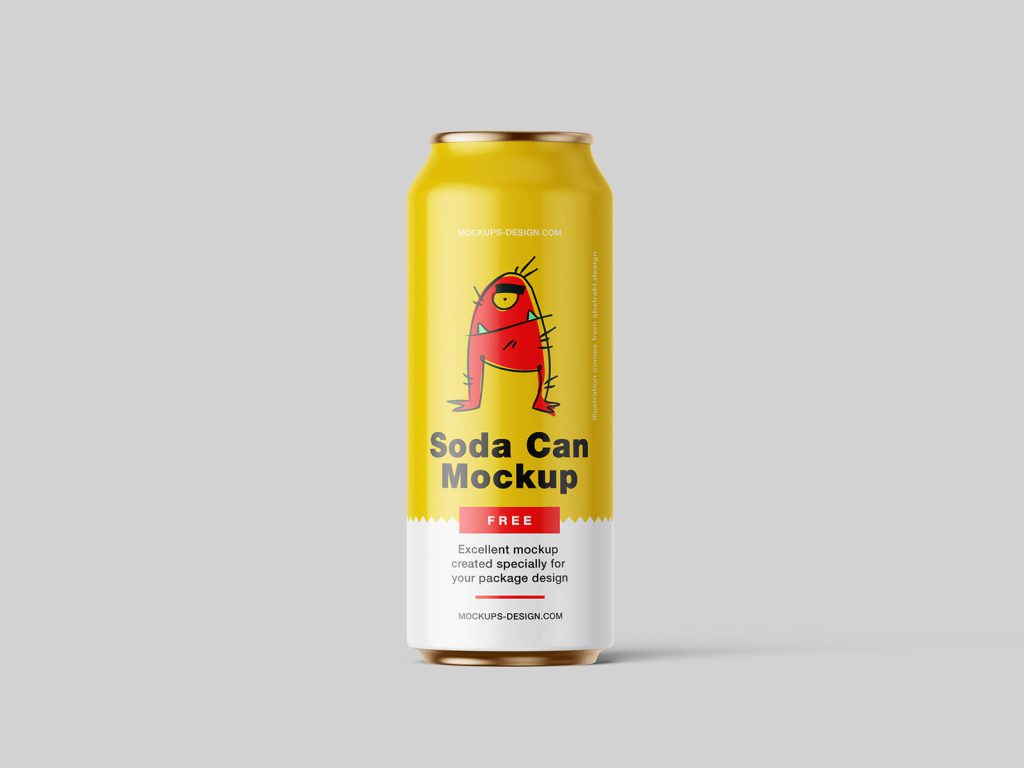 Free soda can mockup - Mockups Design