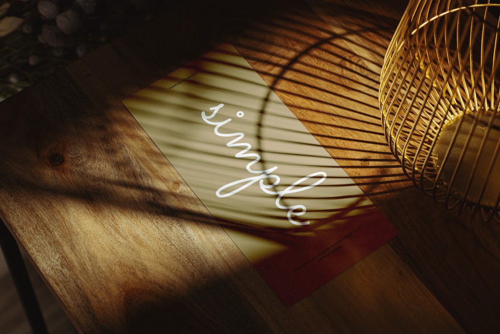 DL flyer in shadow mockup - Mockups Design