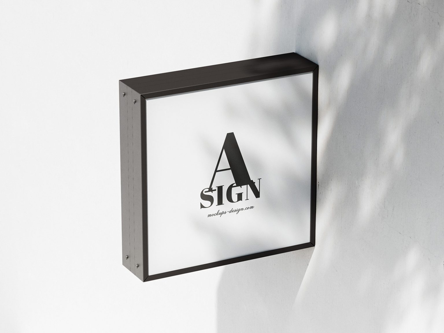 Square street sign mockup - Instant Download