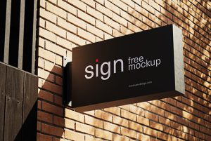 Rectangle metal sign mockup - Instant Download