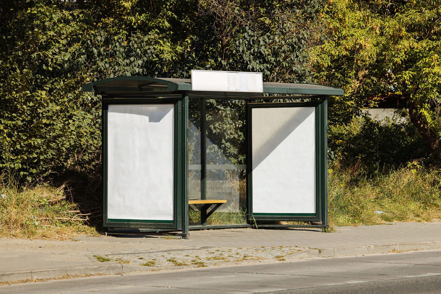 Free bus stop mockup - Mockups Design