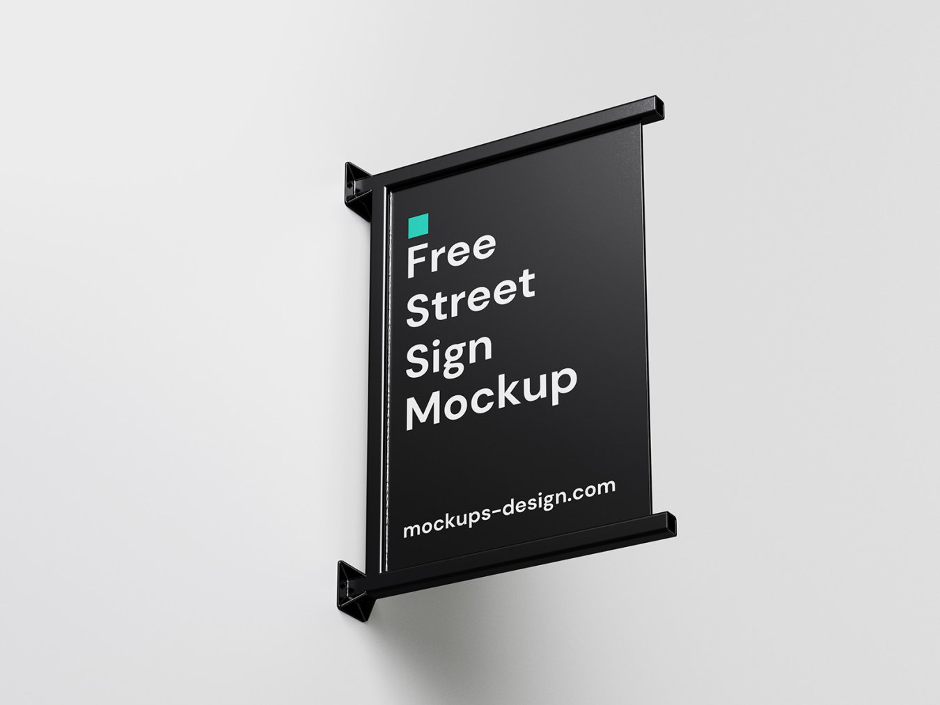 Rectangle metal sign mockup - Instant Download