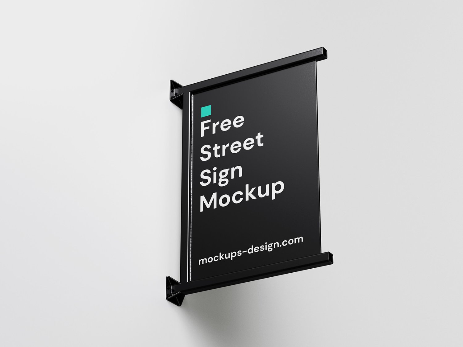 Rectangle metal sign mockup - Instant Download