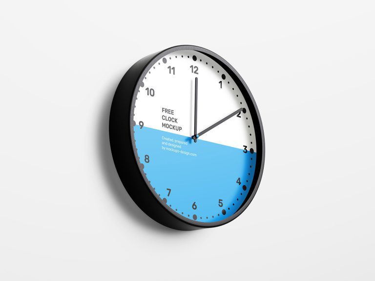 Free clock mockup - Instant Download