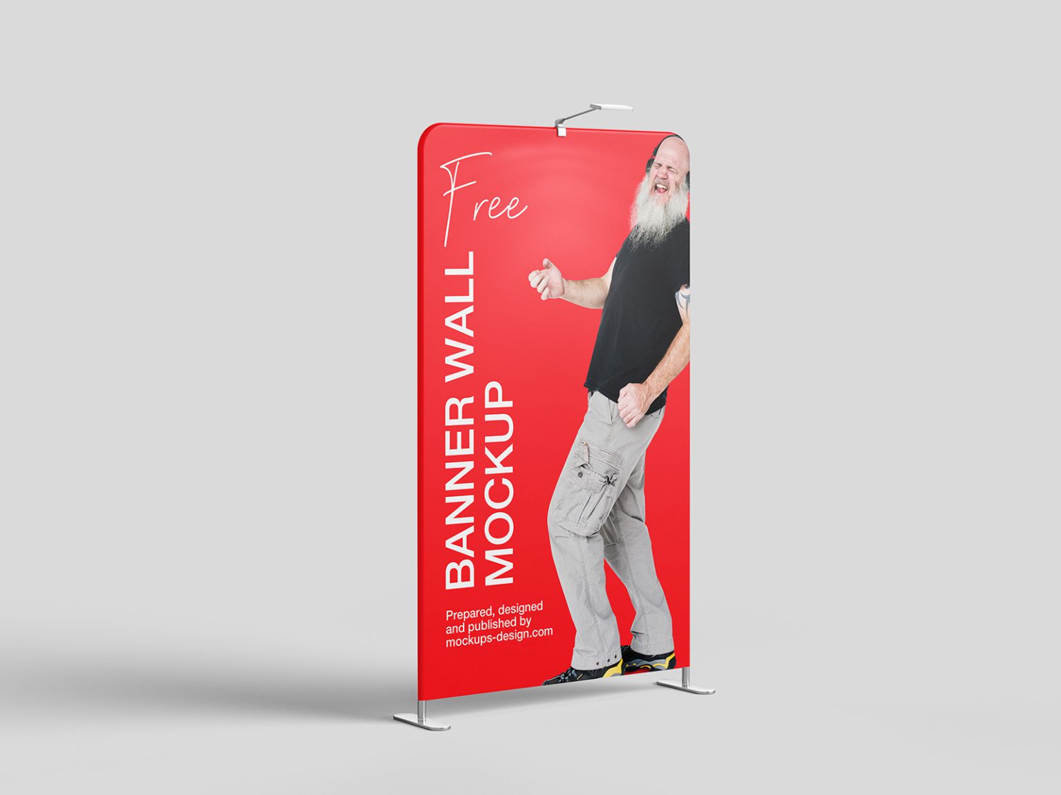 Free banner wall mockup / 120 x 200 cm - Mockups Design