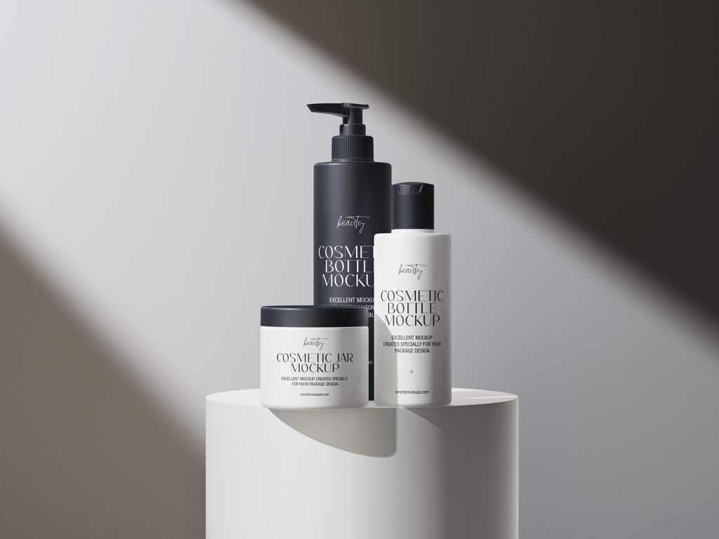 Free cosmetic set mockup - Instant Download