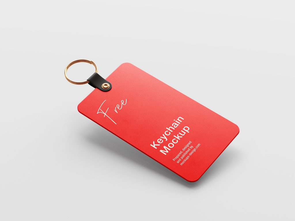 Free plastic keychain mockup - Mockups Design