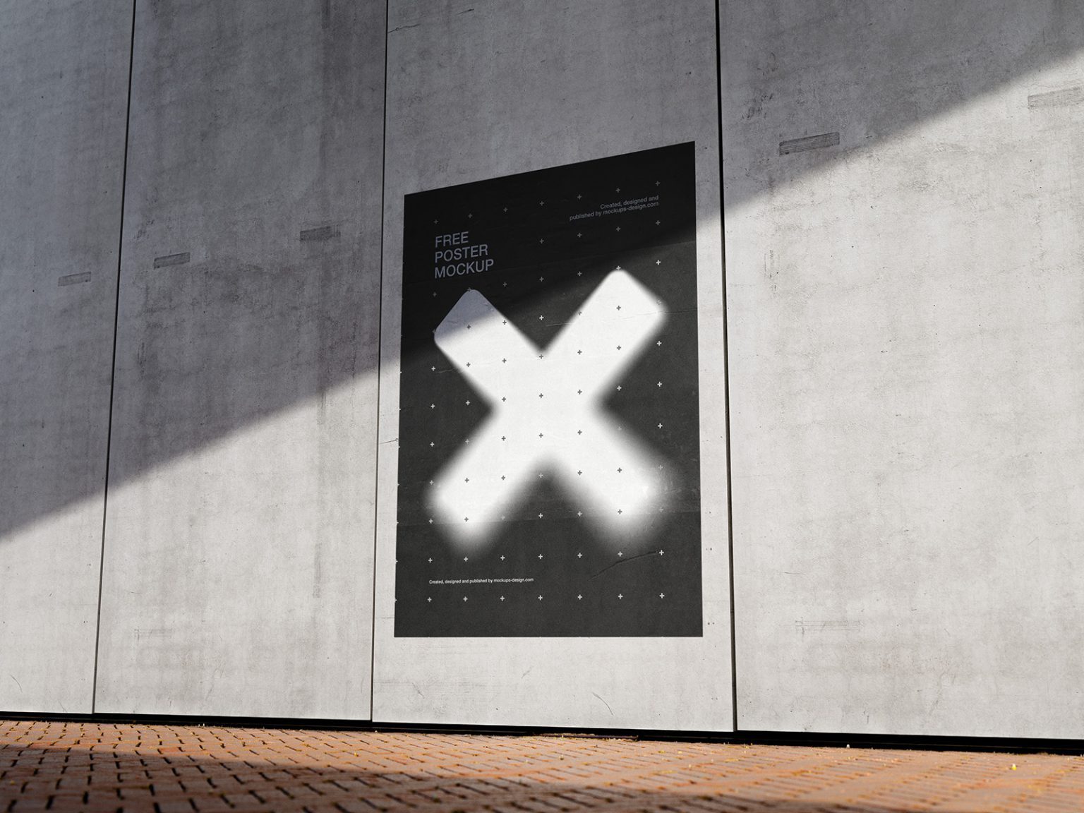 Posters on concrete wall mockup - Instant Download