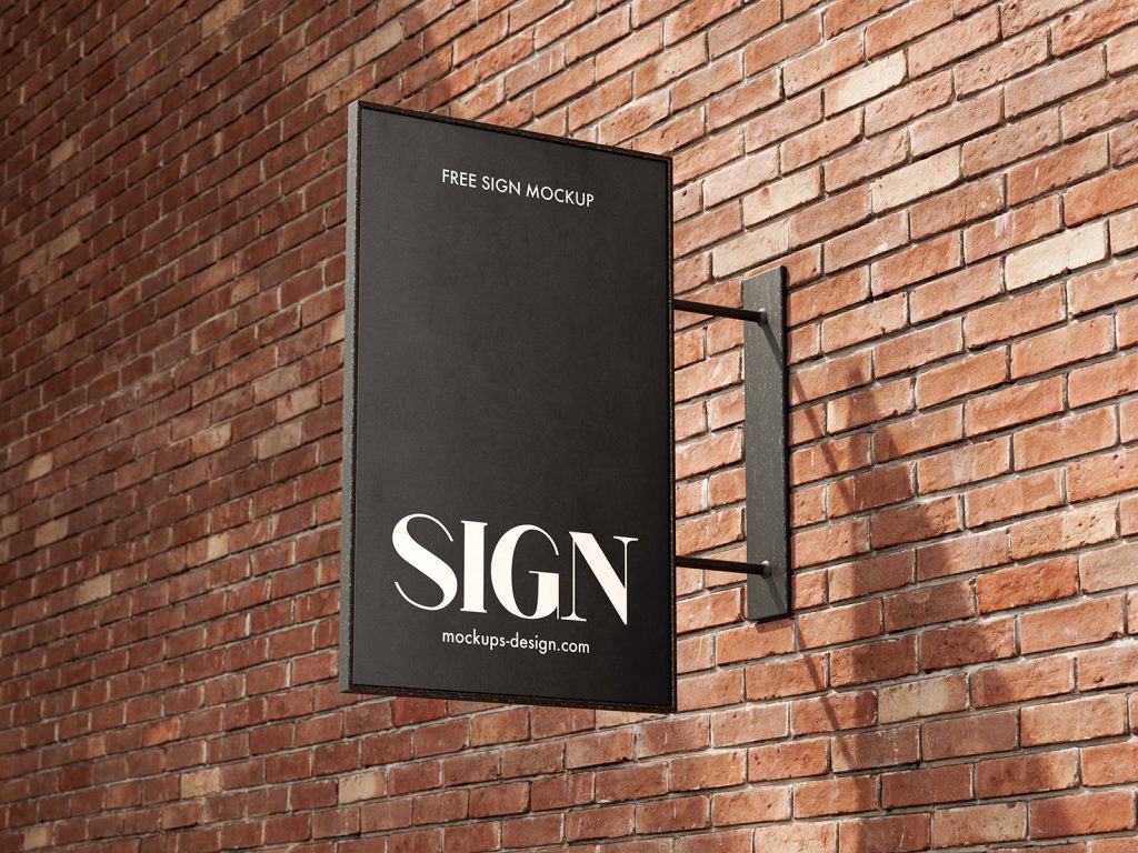 Free street sign mockup - Instant Download