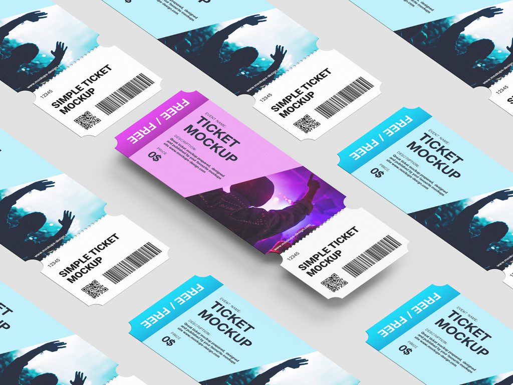 Customizable ticket mockup - Mockups Design