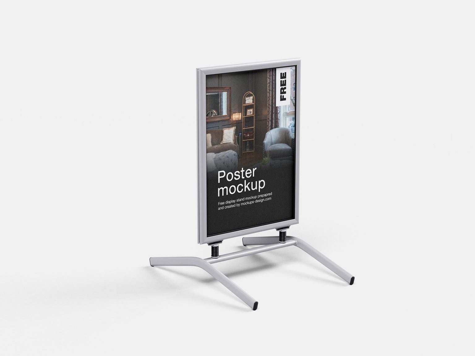 Poster display stand mockup - Instant Download