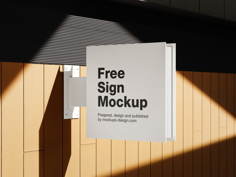 Square metal sign mockup - Instant Download