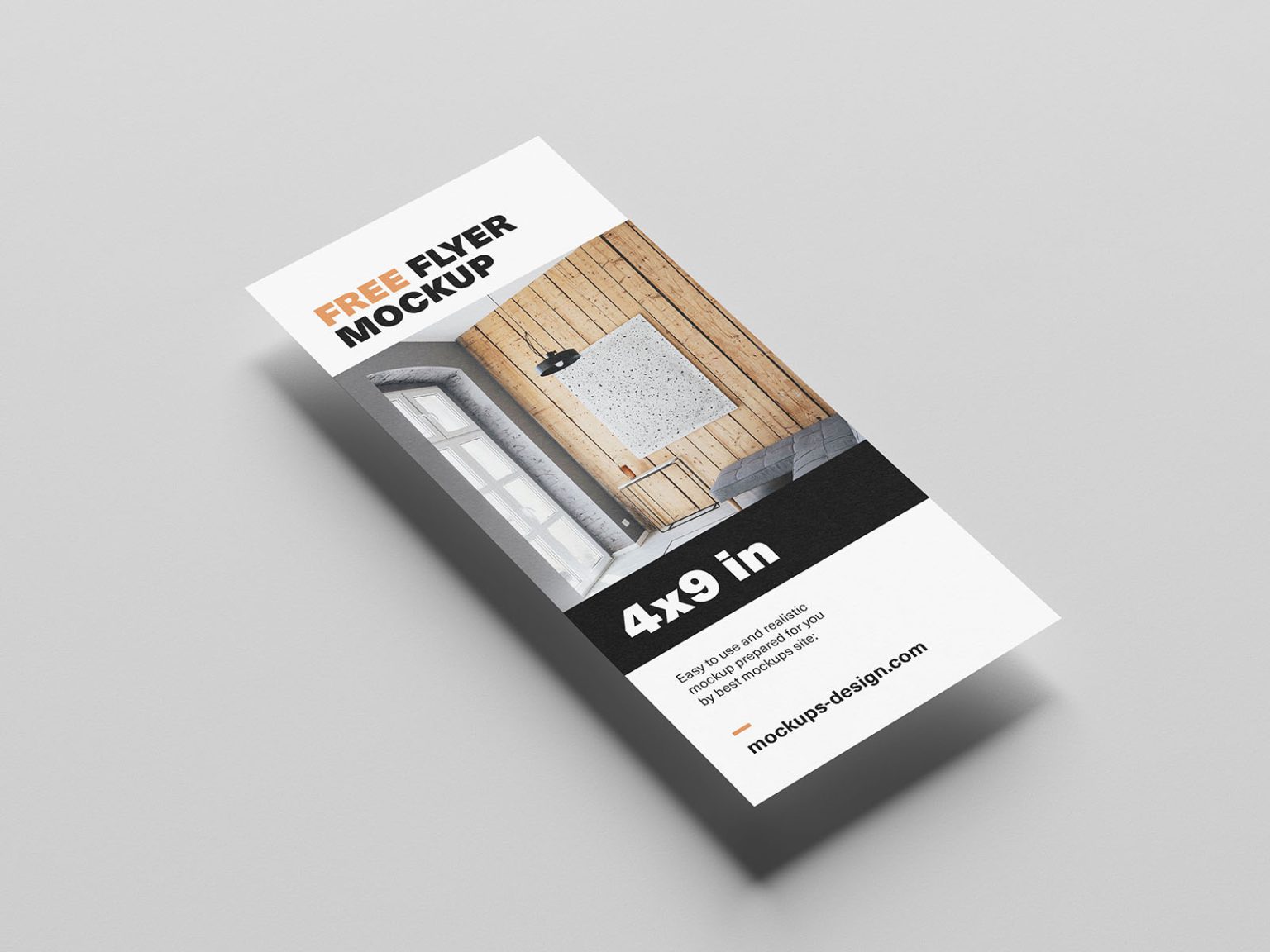 Free 4” x 9” flyer mockup - Instant Download