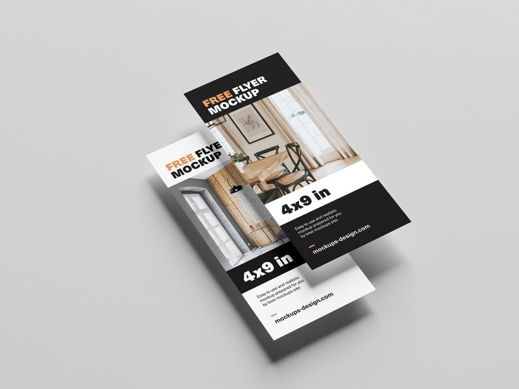 Free 4” x 9” flyer mockup - Instant Download