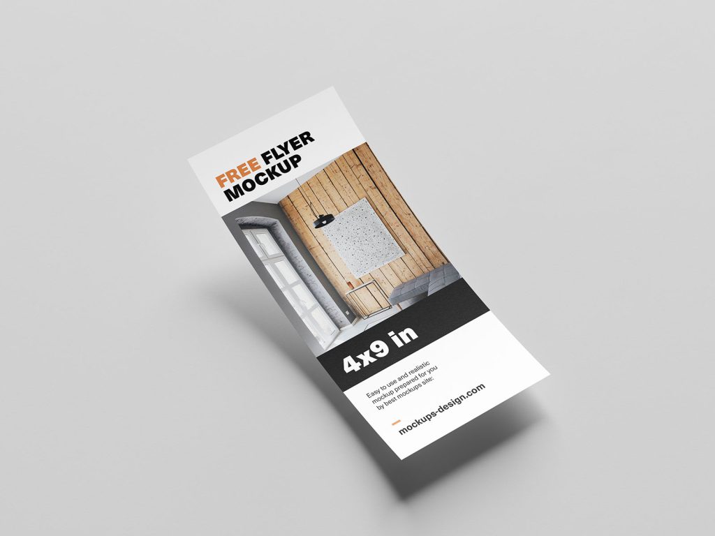 Free 4” x 9” flyer mockup - Instant Download