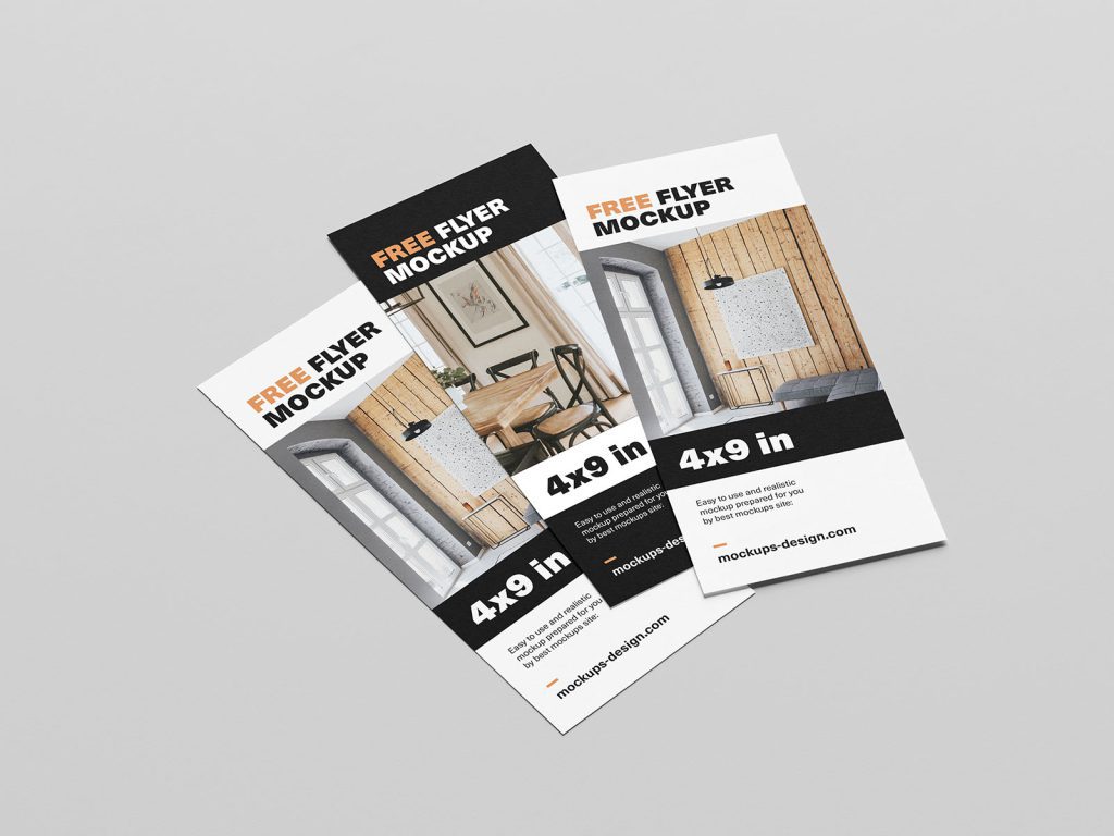 Free 4” x 9” flyer mockup - Instant Download