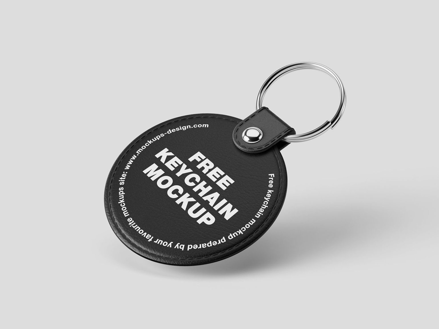 Leather keychain mockup - Mockups Design