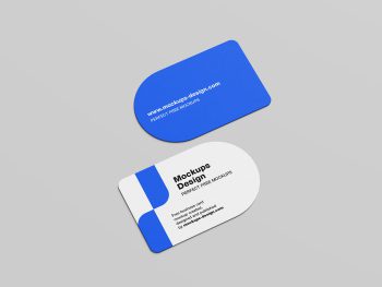 Half circle business card mockup - Mockups Design