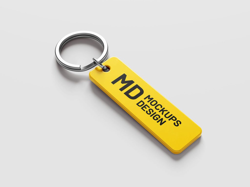 Free rectangle keychain mockup - Mockups Design