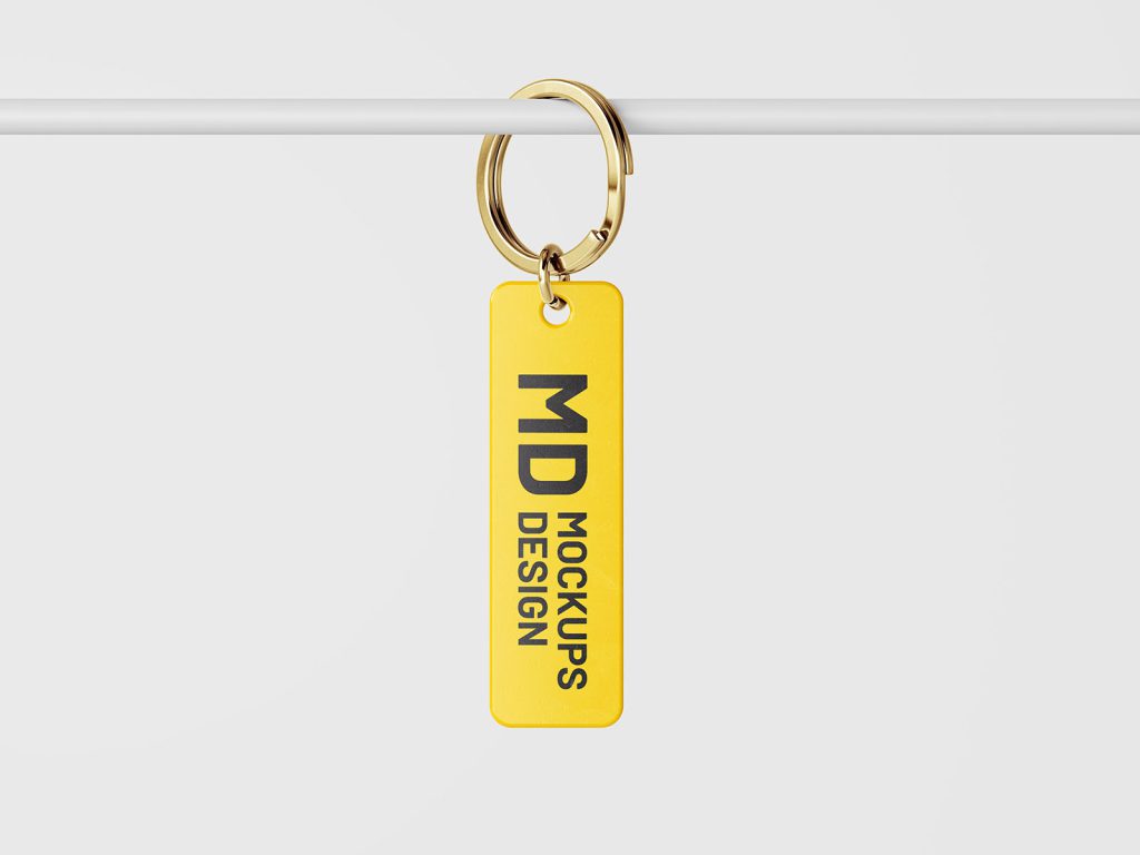 Free rectangle keychain mockup - Mockups Design