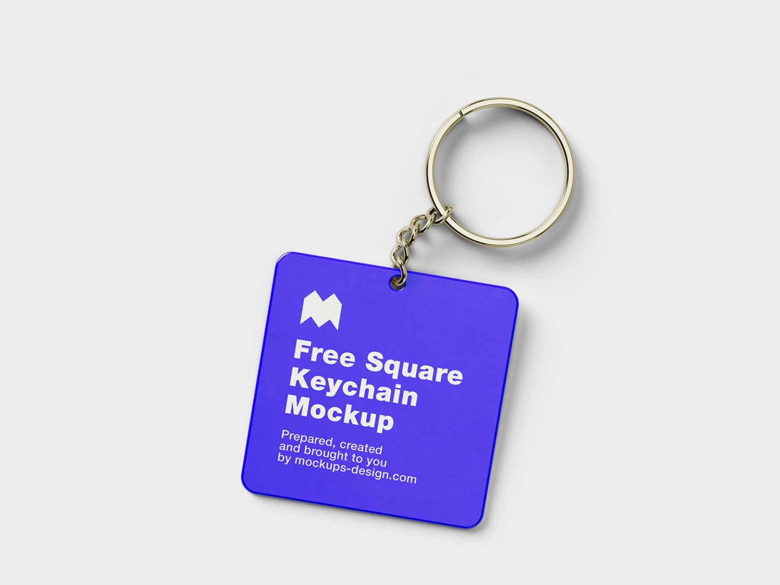Square key chain mockup - Mockups Design
