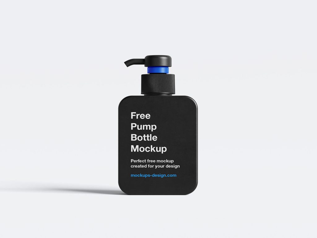 Square pump bottle mockup - Mockups Design