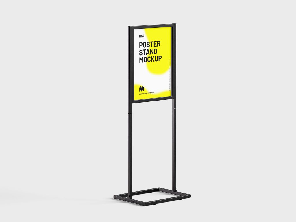 Poster metal frame stand mockup - Instant Download