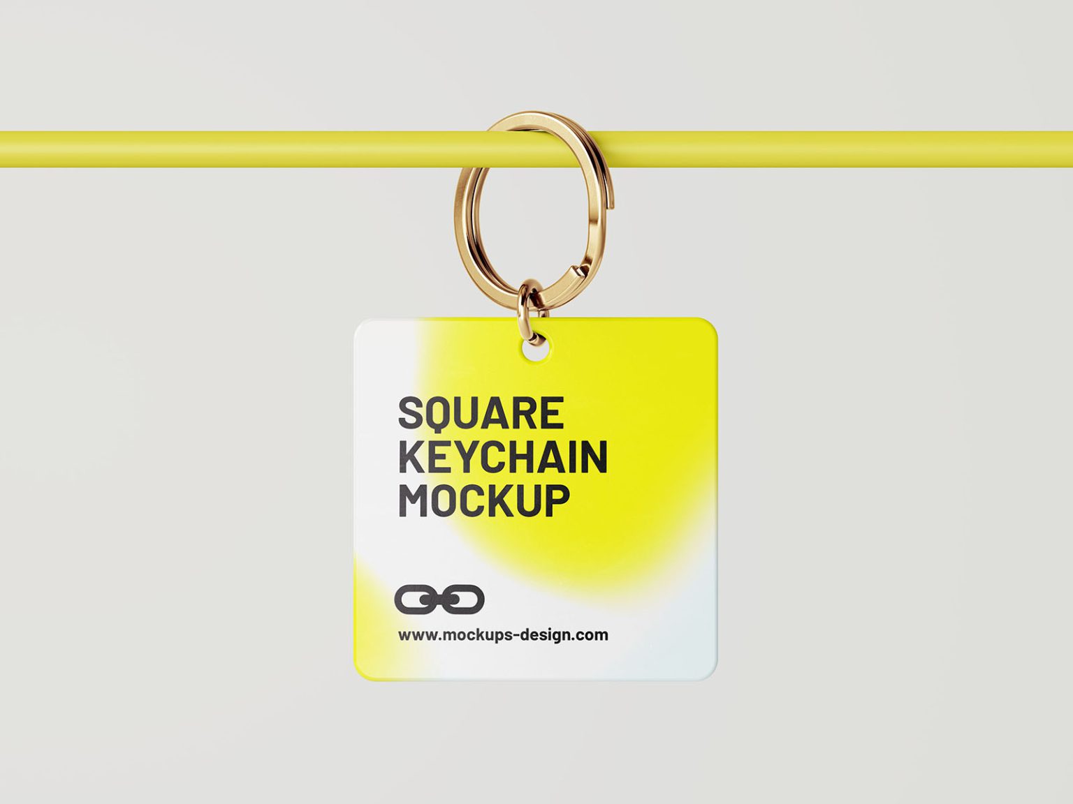 Free square keychain mockup - Mockups Design